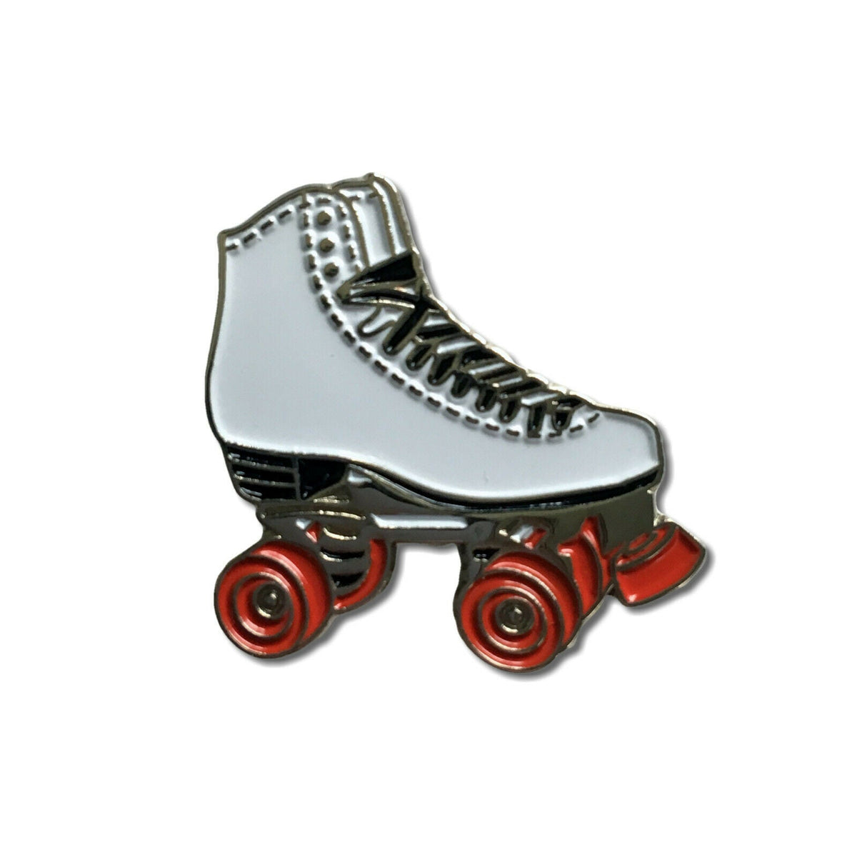 Metal & Enamel Roller Skate Pin Badge with Secure Locking Back – PATCHERS