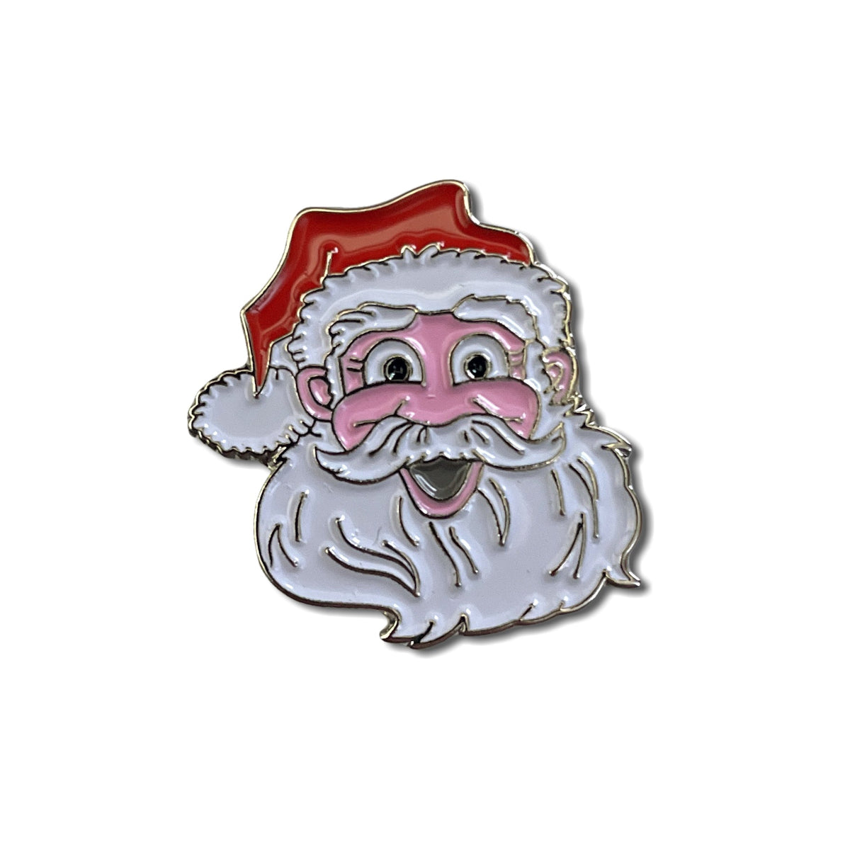 Metal & Enamel Santa Father Christmas Head Pin Badge with Locking Back ...