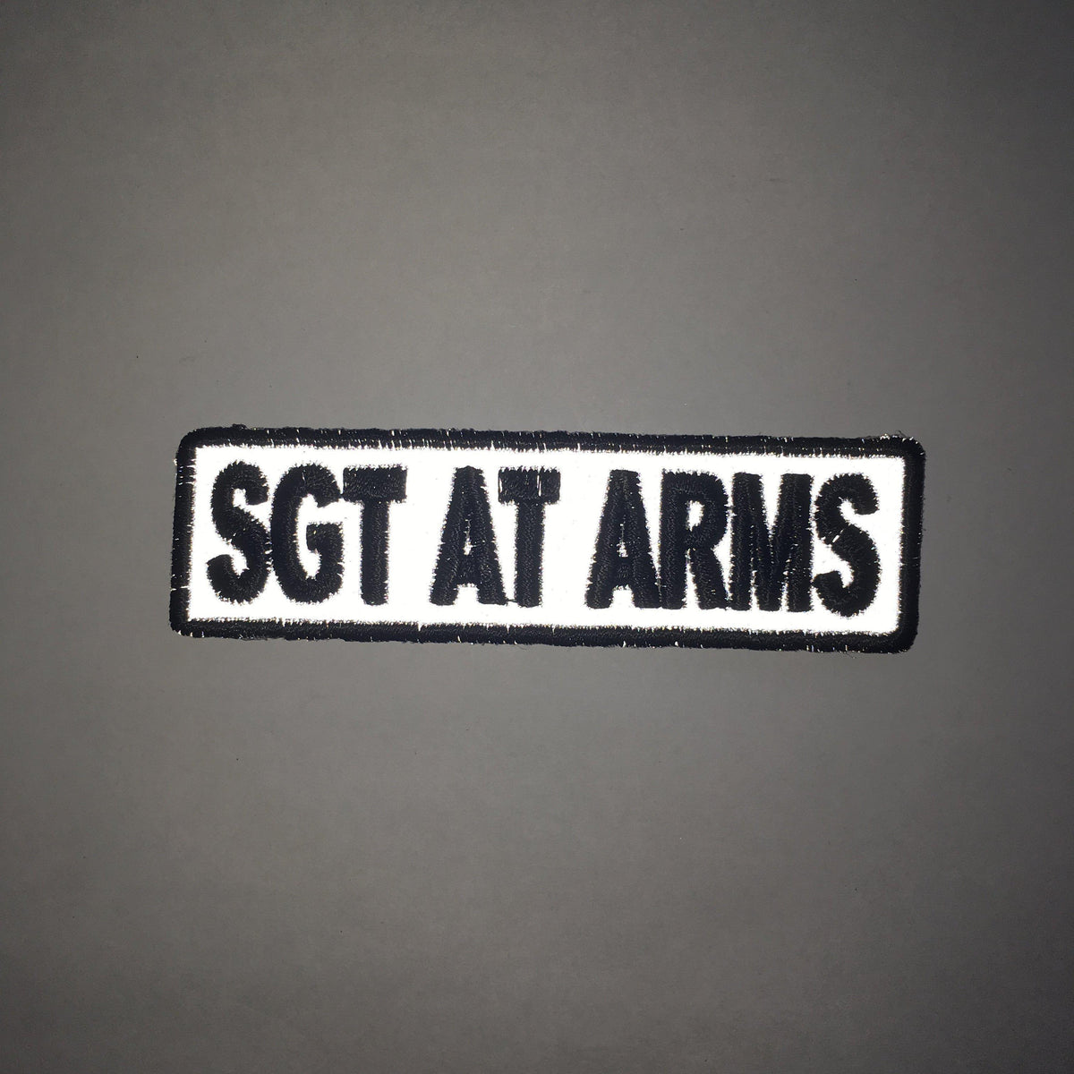 Embroidered Sgt At Arms Reflective Iron on Sew on Patch – PATCHERS