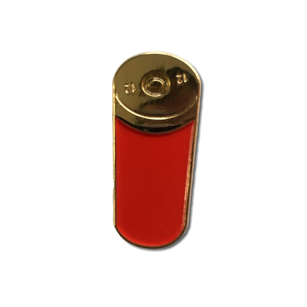 Metal & Enamel Shotgun Cartridge Pin Badge with Secure Locking Back ...