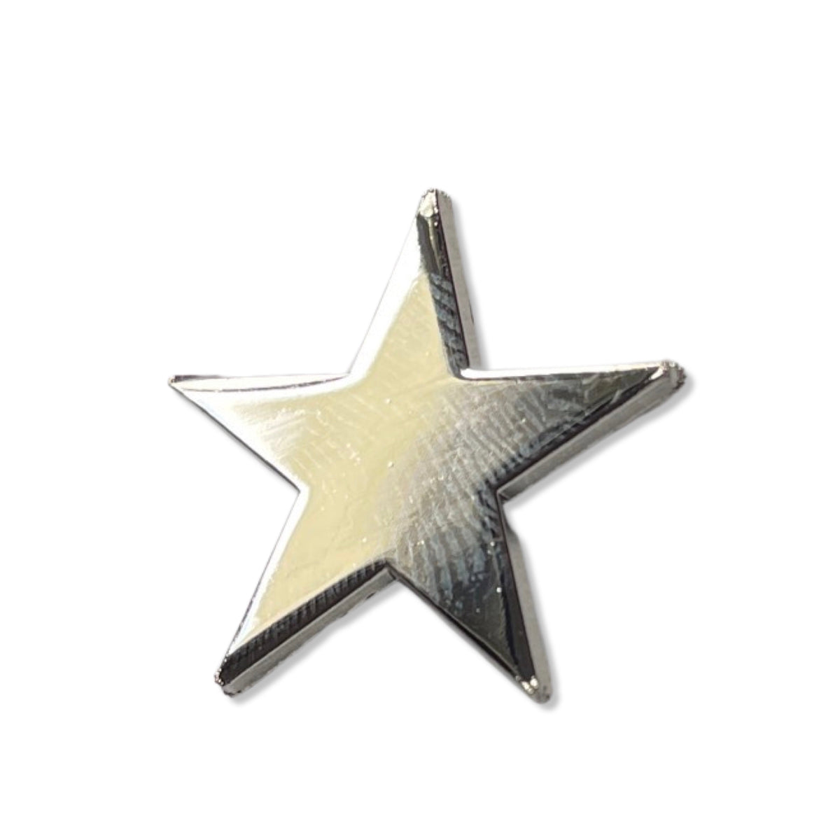 All Metal Silver Nickel Plated Star Pin Badge with Secure Locking Back ...