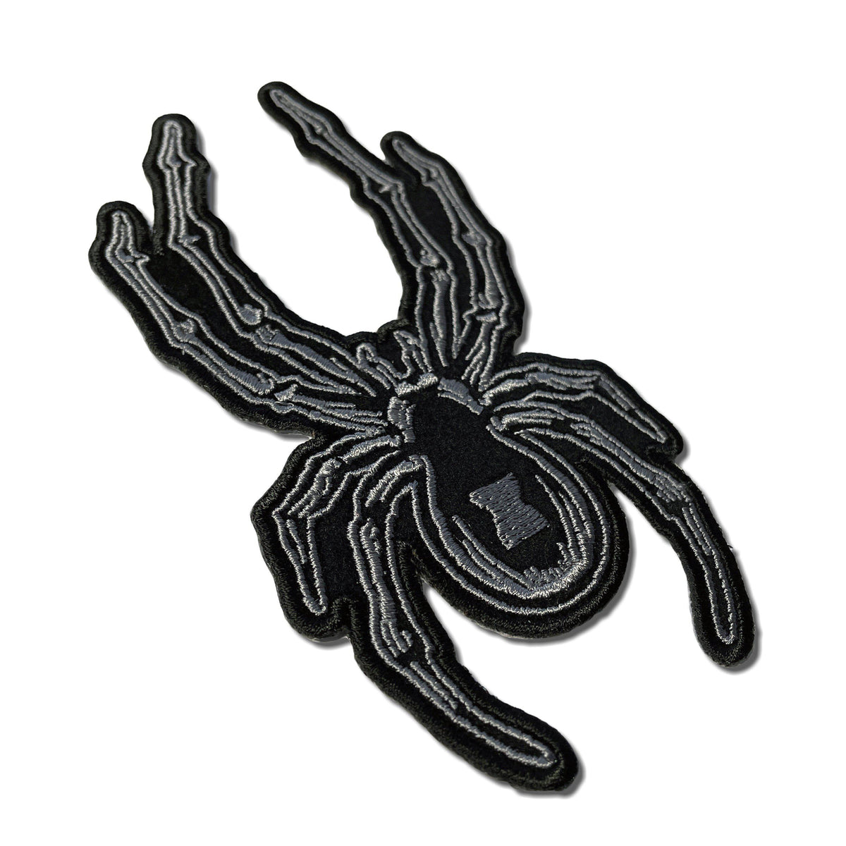 Embroidered Spider Black & Grey Iron on Sew on Patch – PATCHERS