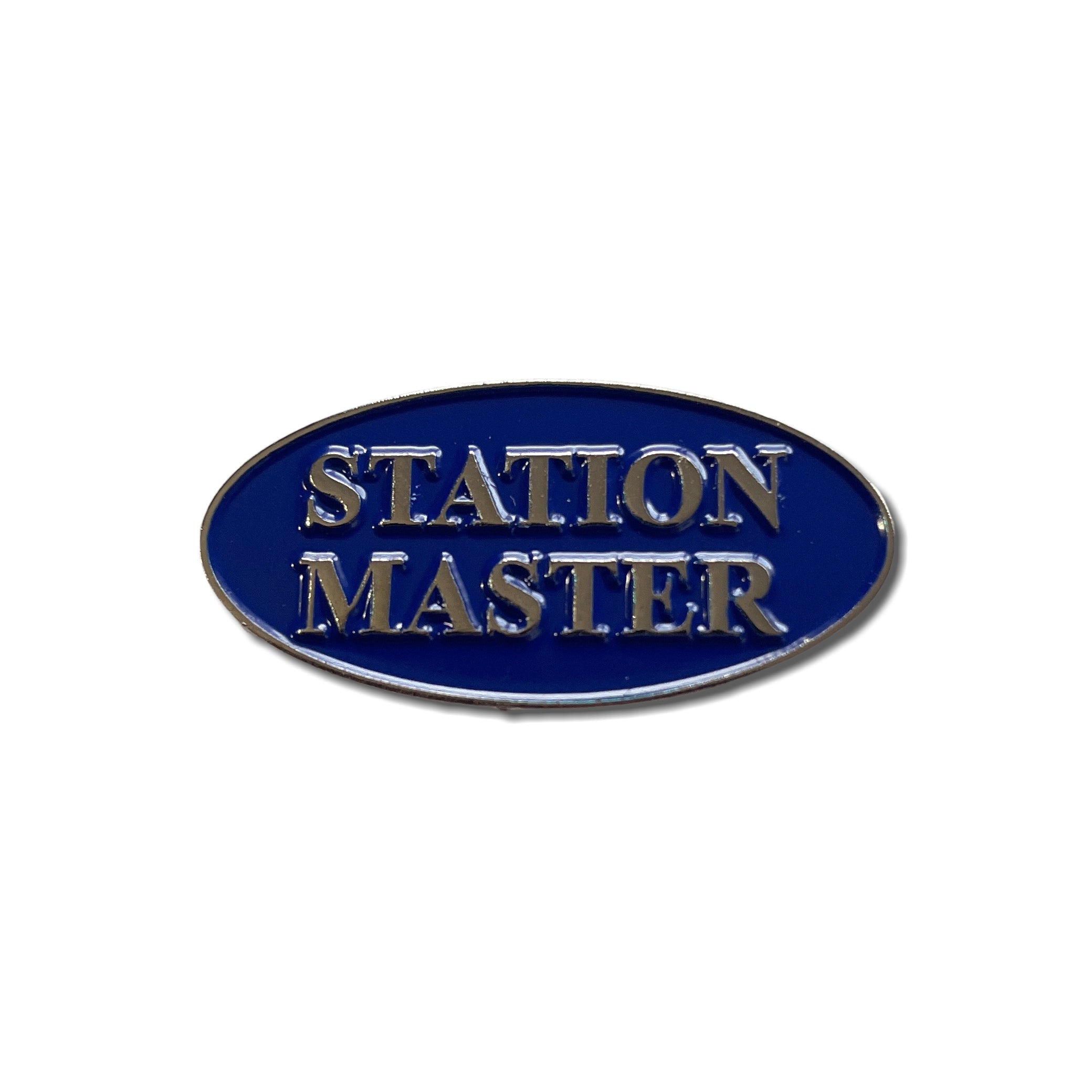 Metal & Enamel Station Master Pin Badge with Secure Locking Back – PATCHERS