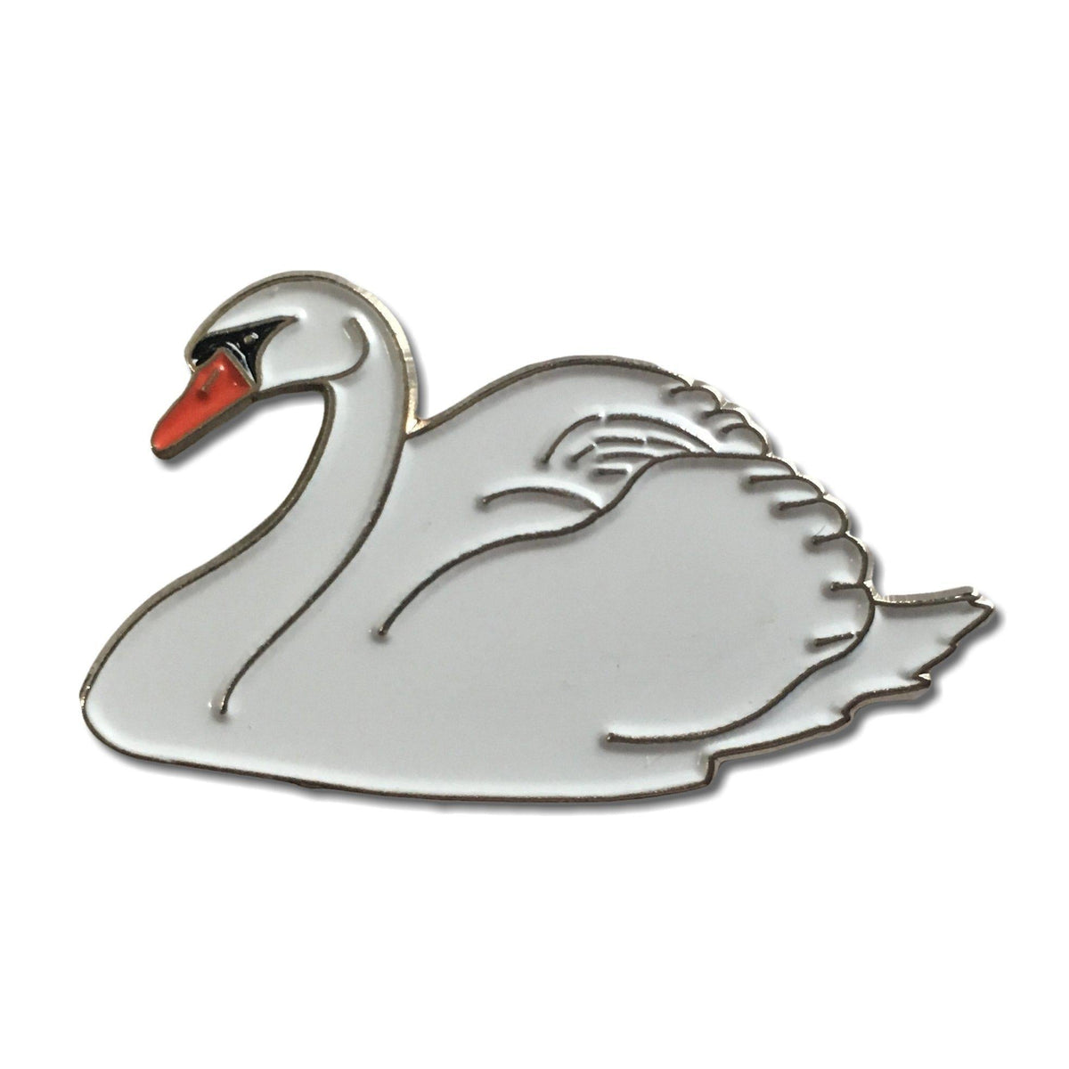 High Quality Metal & Enamel Swan Pin Badge with Secure Locking Back ...