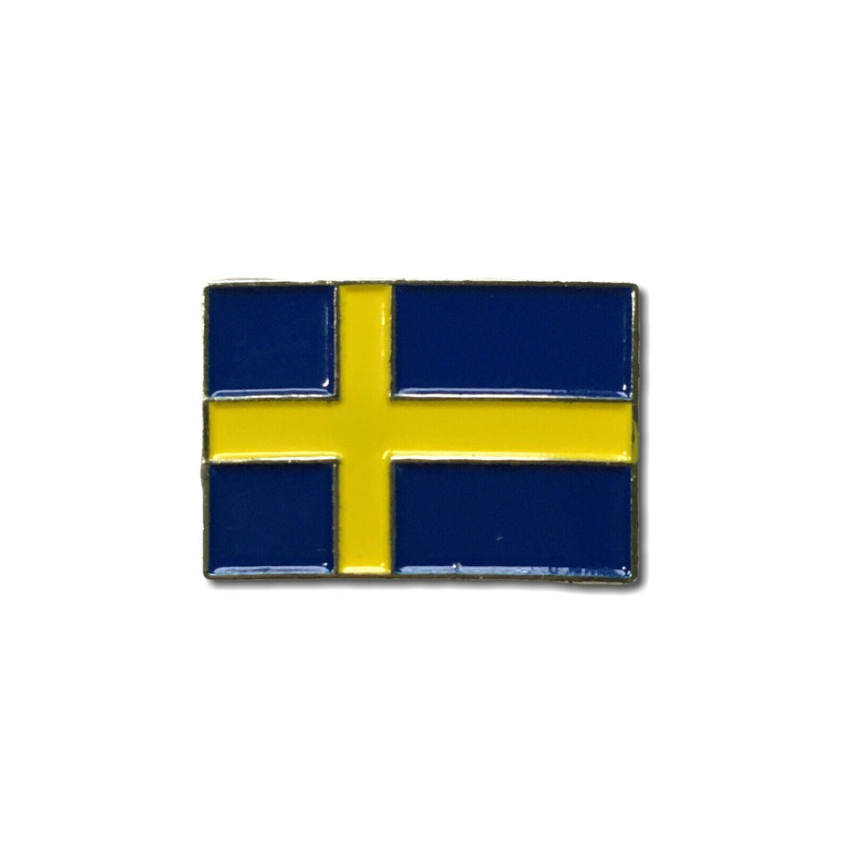 Metal & Enamel Sweden Flag Pin Badge with Secure Locking Back – PATCHERS