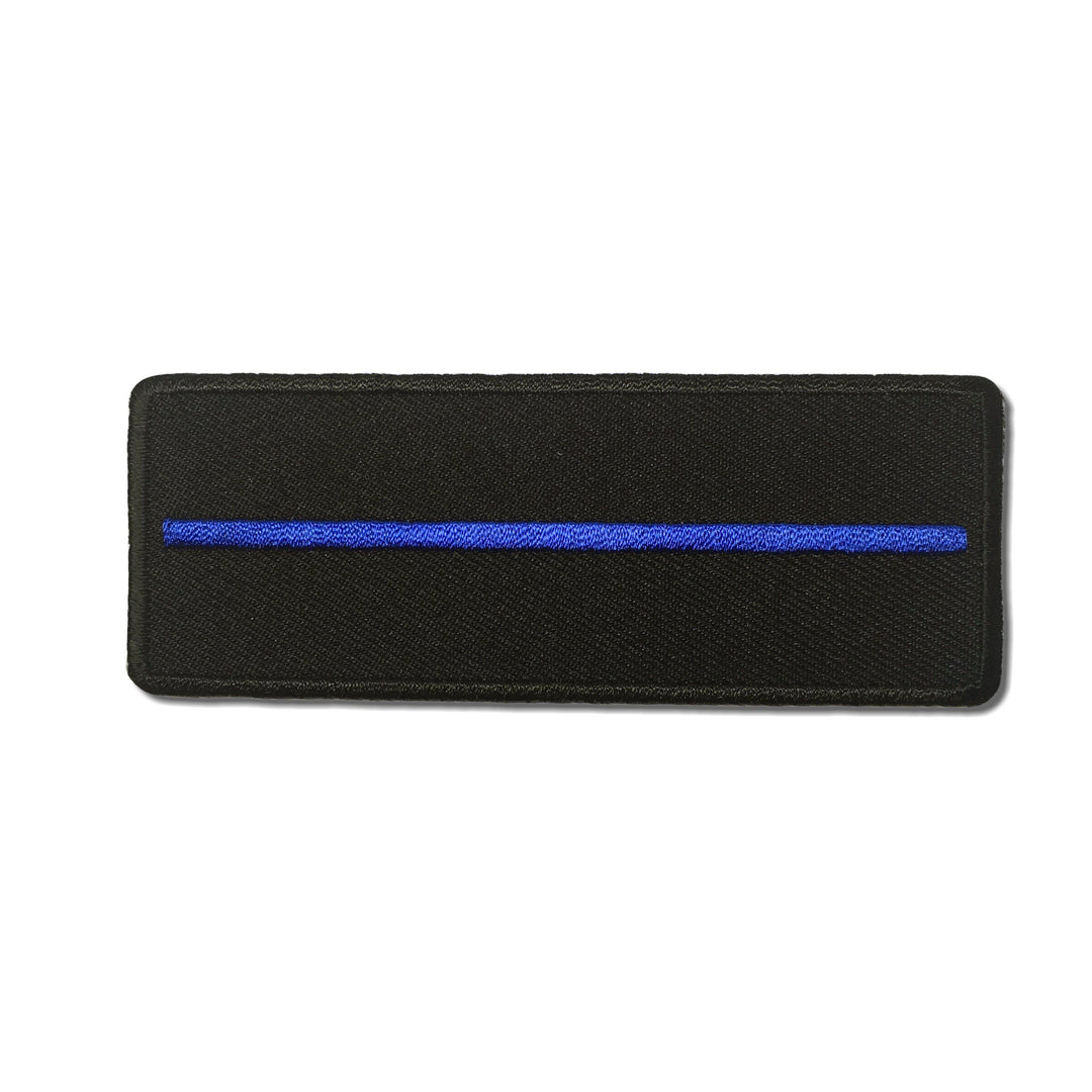 Embroidered Thin Blue Line Police Iron on Sew on Patch – PATCHERS