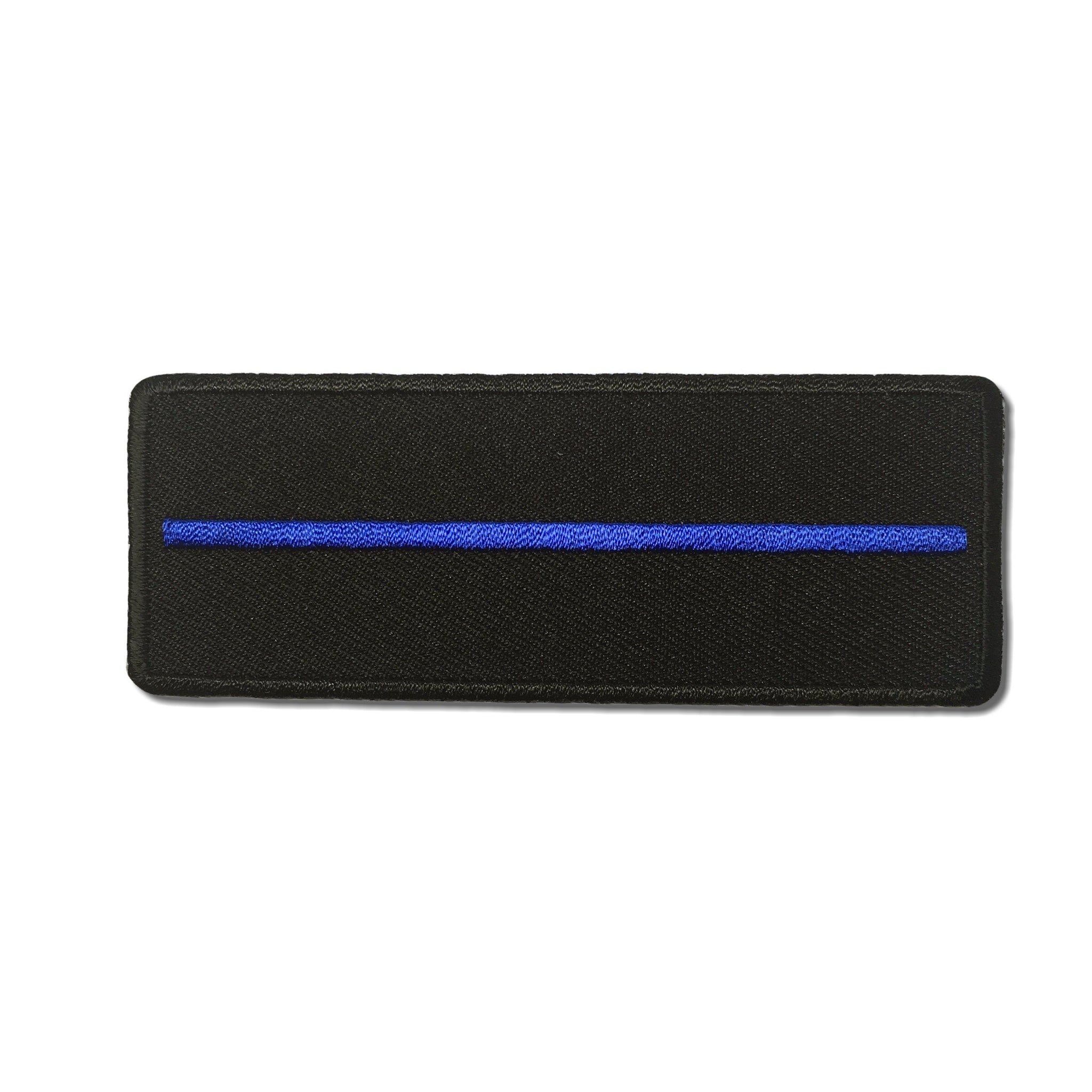 Embroidered Thin Blue Line Police Iron on Sew on Patch – PATCHERS