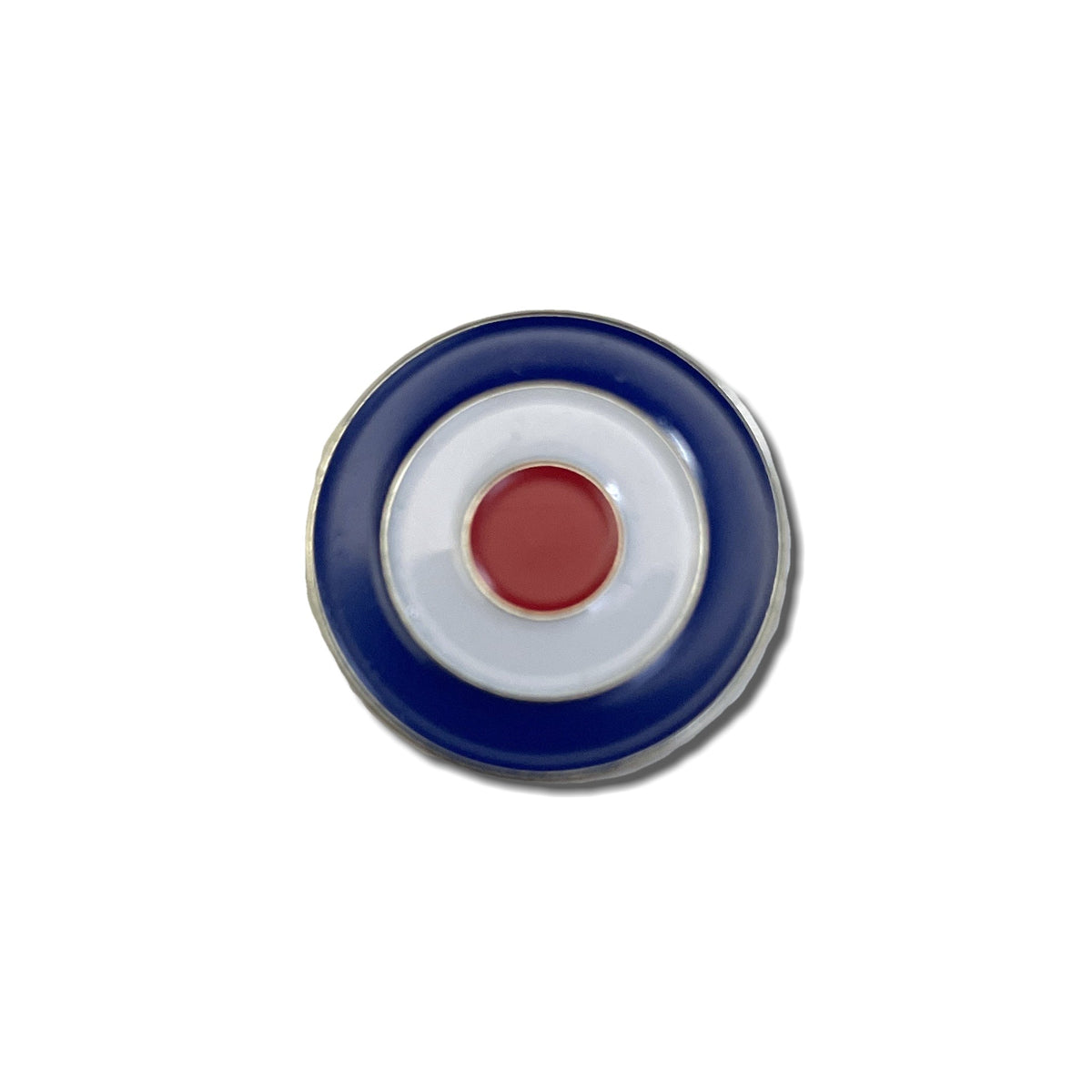 Metal & Enamel UK Roundel Pin Badge with Secure Locking Back – PATCHERS
