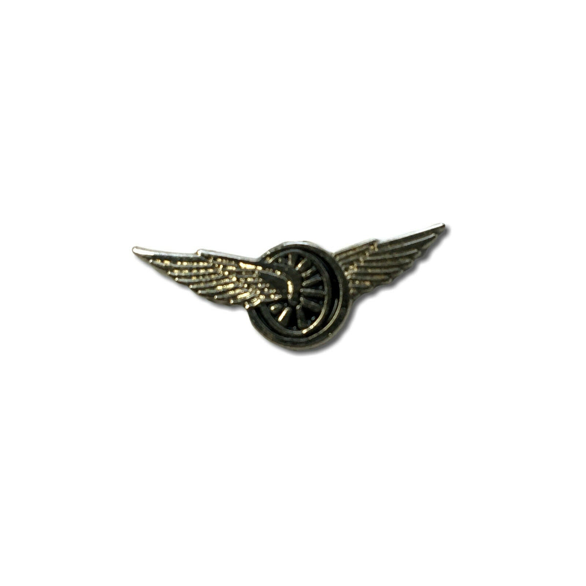 Metal & Enamel Very Small Winged Wheel Pin Badge with Secure Back ...
