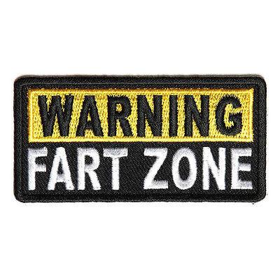 Embroidered Warning Fart Zone Iron on Sew on Patch – PATCHERS