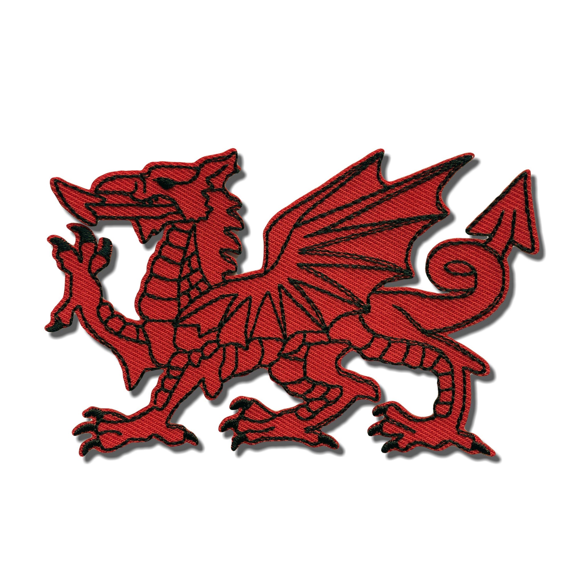 Embroidered Welsh Dragon Iron on Sew on Patch – PATCHERS