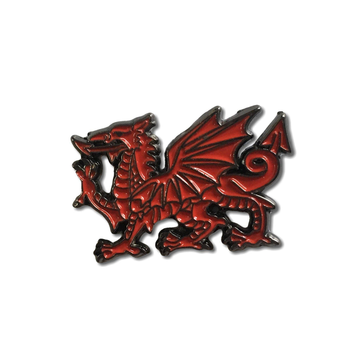 Quality Metal & Enamel Welsh Dragon Pin Badge with Secure Locking Back ...