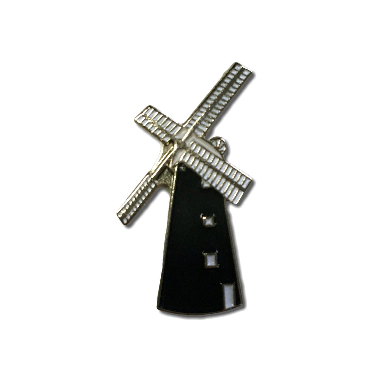 Metal & Enamel Windmill Pin Badge with Secure Locking Back – PATCHERS