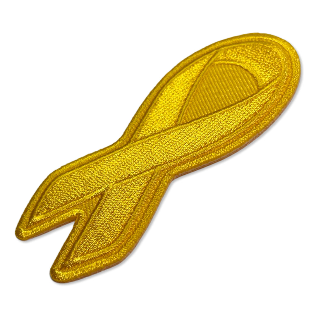 Embroidered Yellow Ribbon Iron on Sew on Patch – PATCHERS