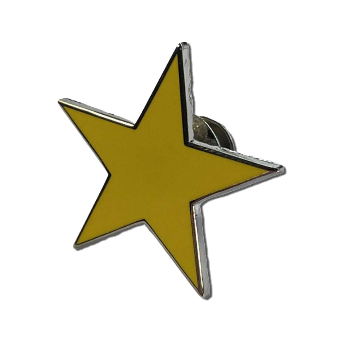 Metal & Hard Enamel Yellow Star Pin Badge with Secure Locking Back ...