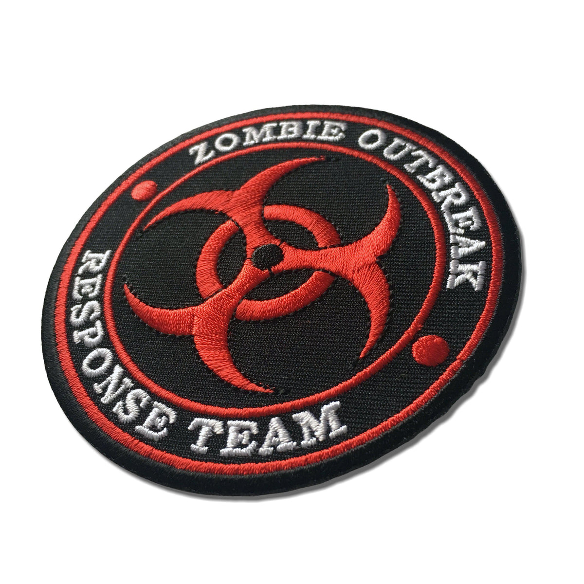 Embroidered Zombie Outbreak Response Team Red Iron on Sew on Patch ...